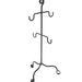 Wrought Iron 4 Coffee Mug & Tea Cup Rack Holder Metal Tree Stand ...