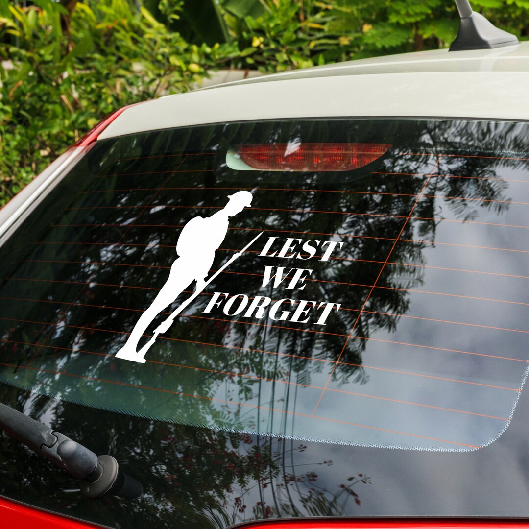 Lest We Forget Sticker Remembrance Day Vinyl Lest We Forget - Etsy