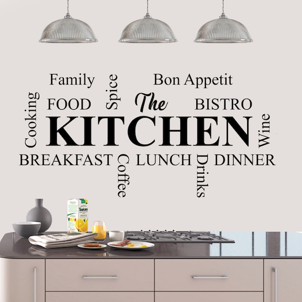Kitchen Wall Decal - Etsy