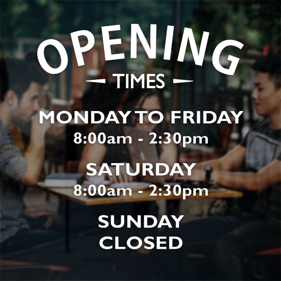 Opening Hours Window Sticker for Business Vinyl Sign Decal - Etsy