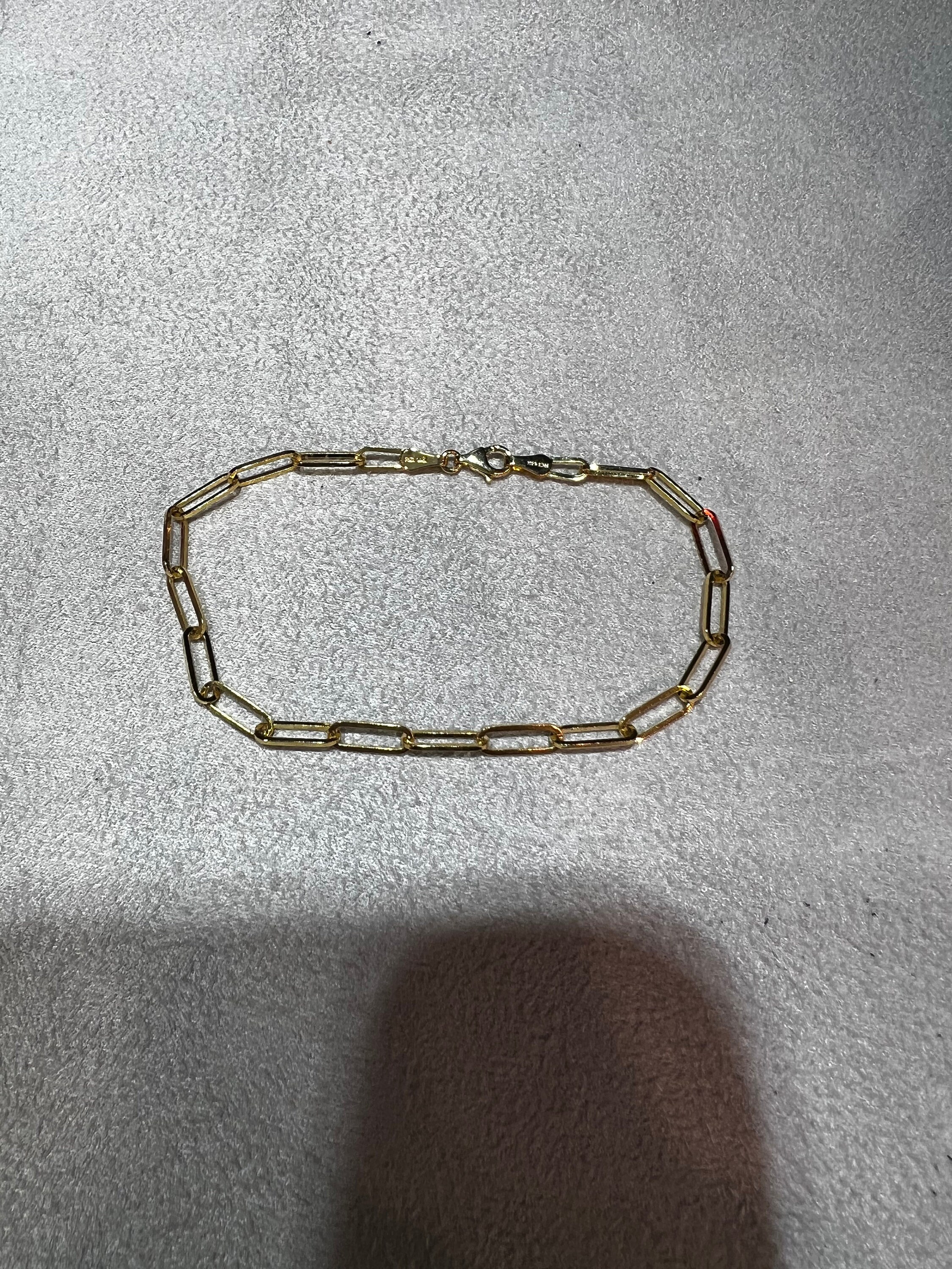 Paper Clip Bracelet / 14k Gold Paper Clip Link Bracelet / Gold - Etsy