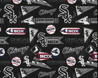 Chicago White Sox Fabric by the Yard Cotton Chicago White Sox - Etsy