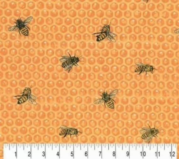 Premium Bee Fabric 100% Cotton | Etsy