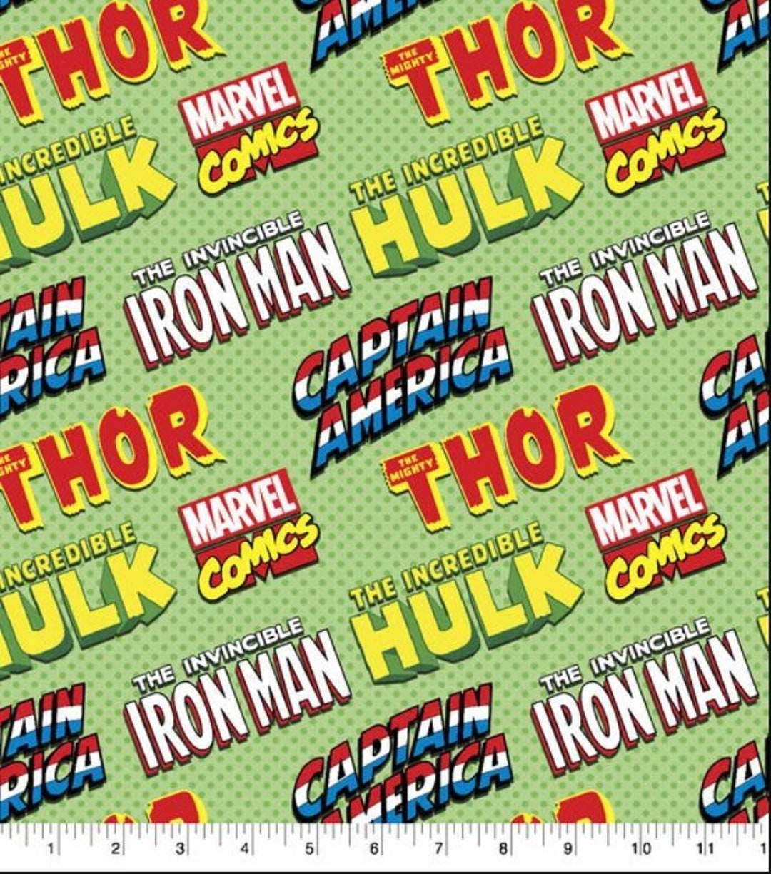 Marvel Retro Comic Logo 100% Cotton Quilting & Sewing Fabric - Etsy