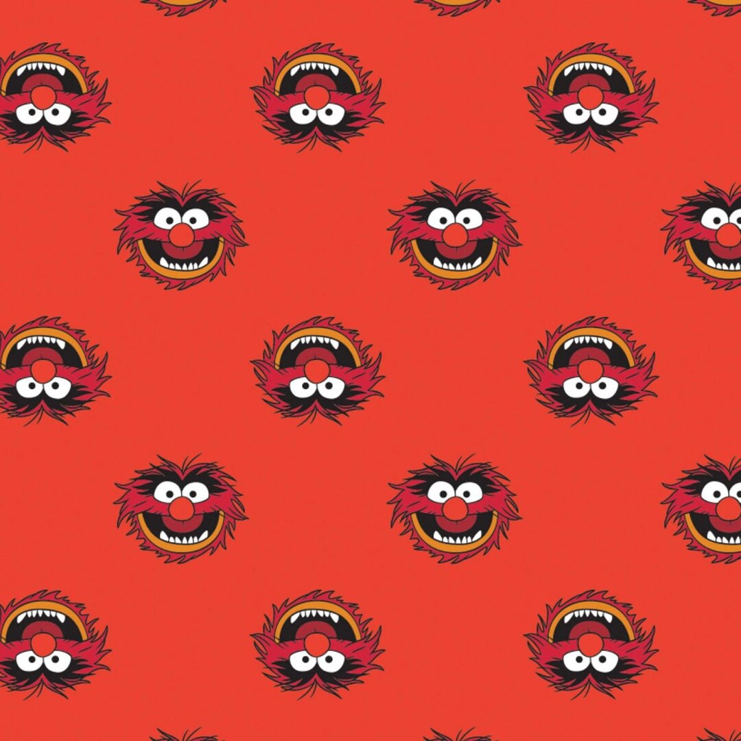 The Muppets Animal Red 100% Cotton Fabric - Etsy