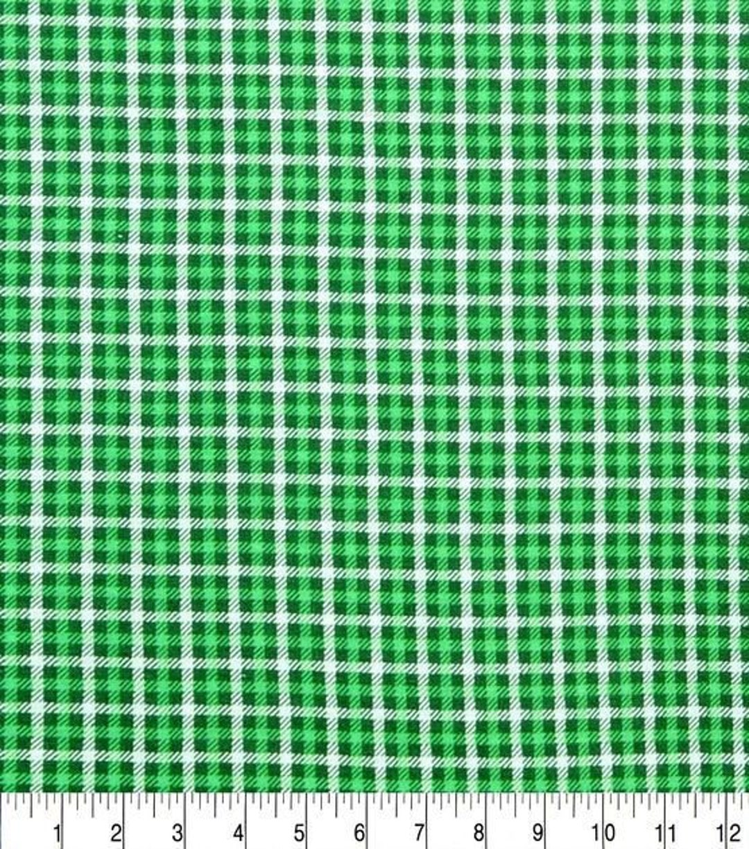 Small Plaid Green St. Patrick's Day Cotton Fabric - Etsy