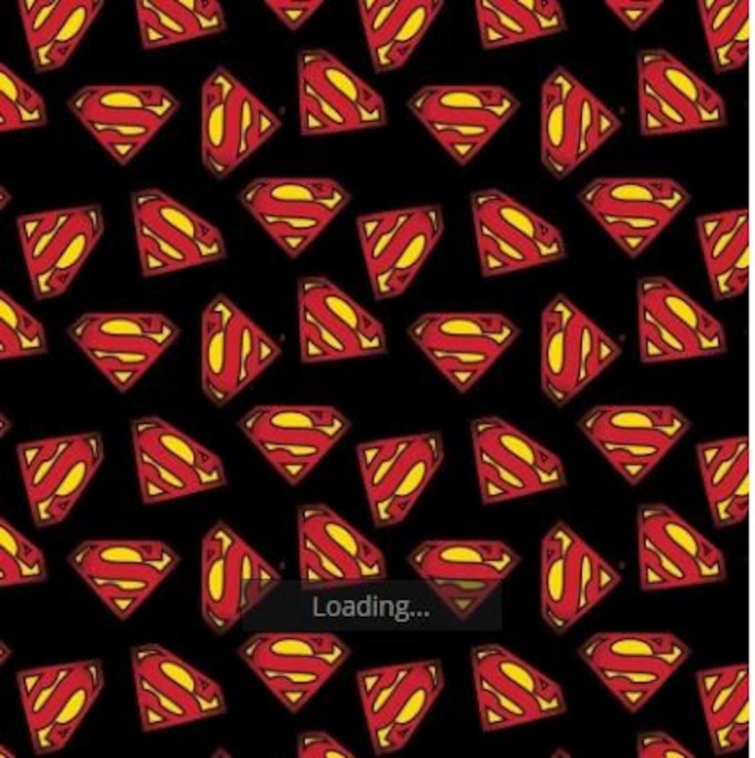 DC Comics Superman Logo Cotton Fabric - Etsy