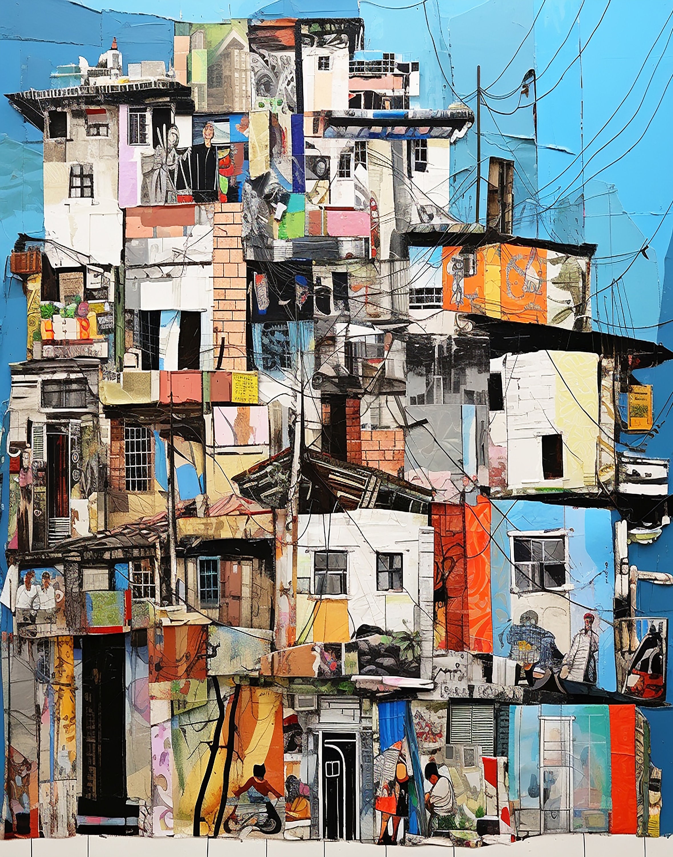 Rio De Janeiro, Brazil Favela Abstract Mixed Media Digital Collage ...