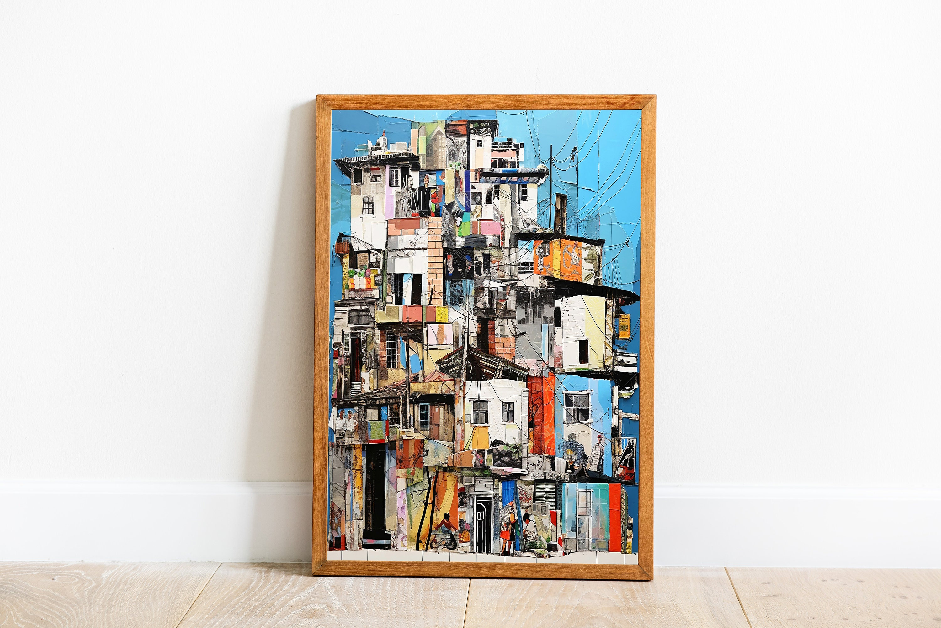 Rio De Janeiro, Brazil Favela Abstract Mixed Media Digital Collage ...