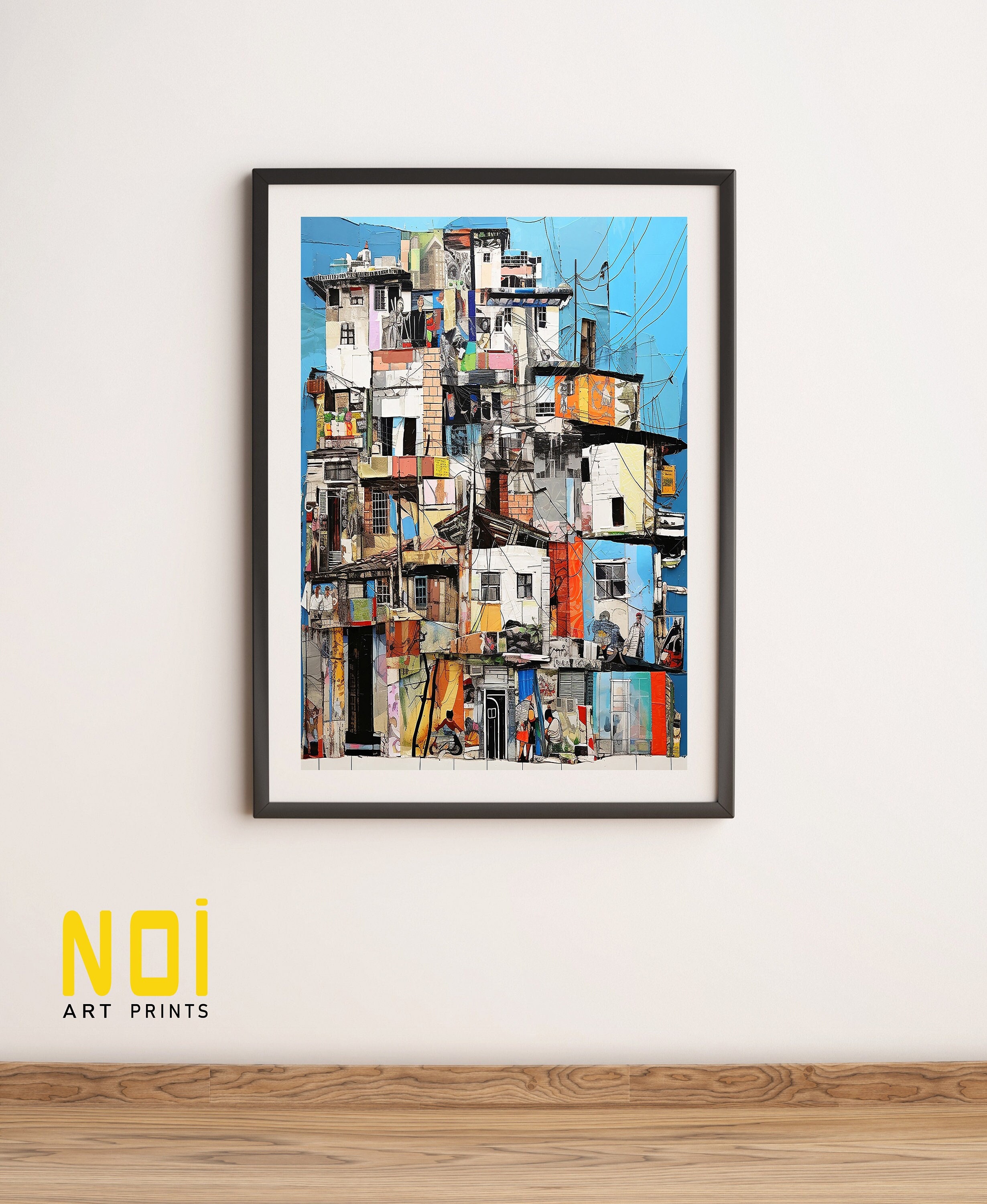 Rio De Janeiro, Brazil Favela Abstract Mixed Media Digital Collage ...
