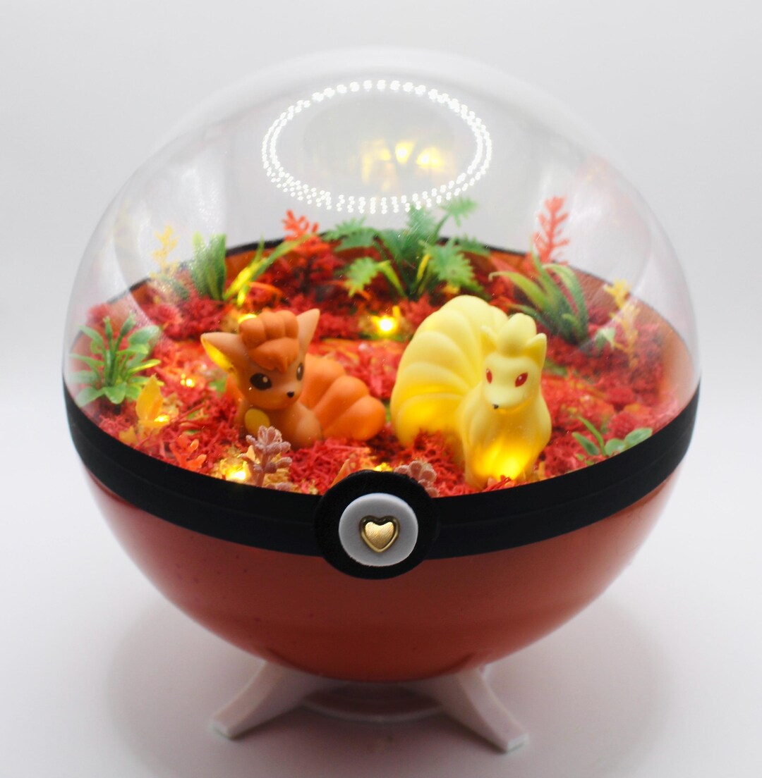 Pokeball Terrarium Goupix & Feunard / Vulpix and Ninetales - Etsy