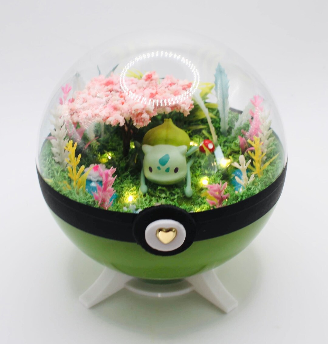 Pokeball Terrarium Metamorph Bulbasaur / Ditto Bulbasaur - Etsy