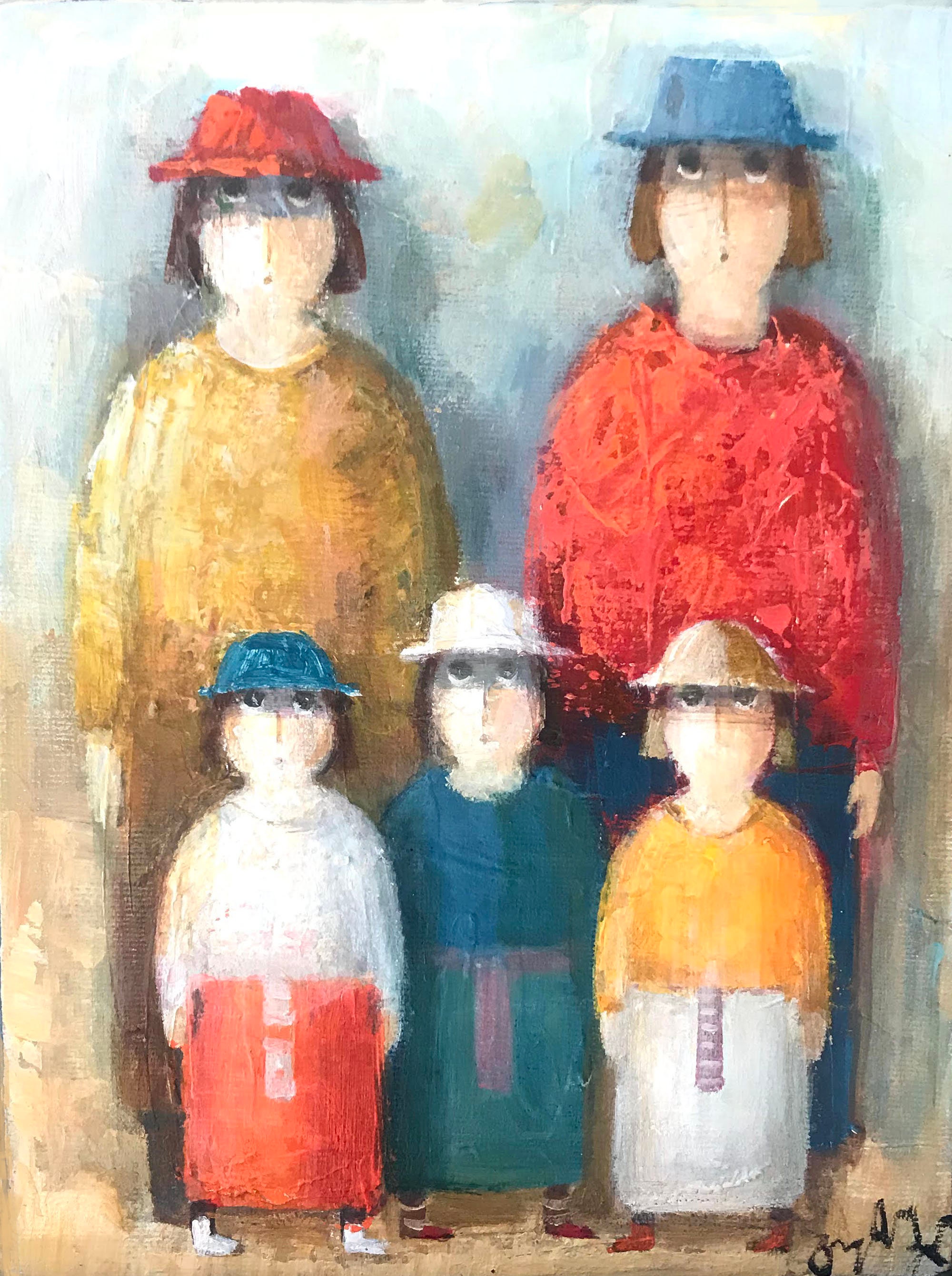 Family Portrait Contemporary Abstract Expressionist Style | Etsy