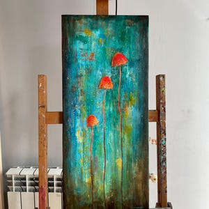 Original Abstract Painting, Canvas Artwork, Emerald Wall Art ...