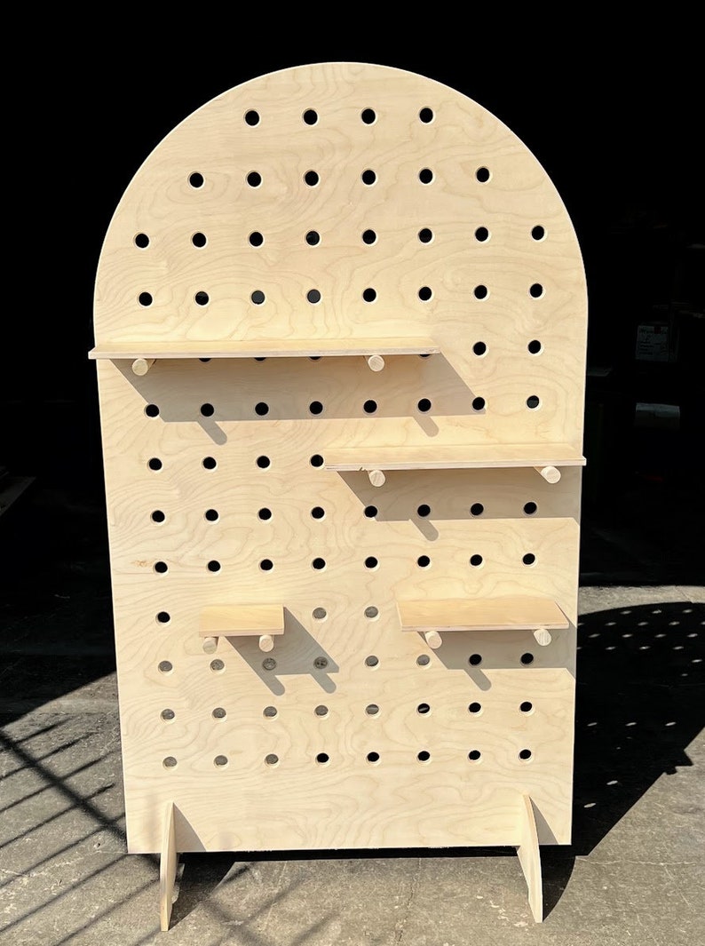 Freestanding Curved Pegboard - Fully Finished - Etsy