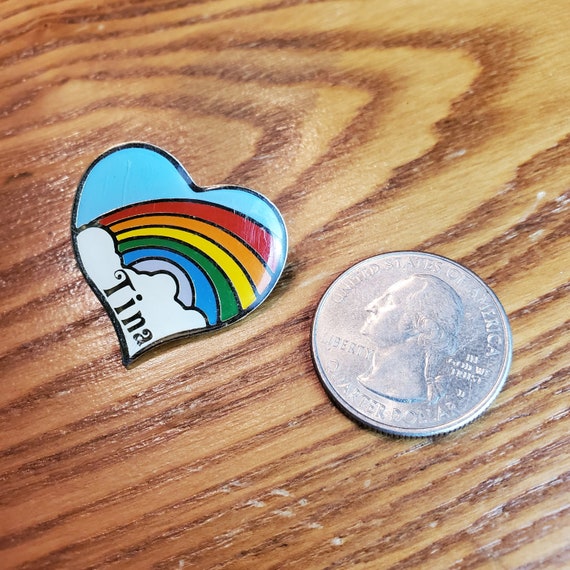 Vintage Lapel Pin - Rainbow Tina - Gem