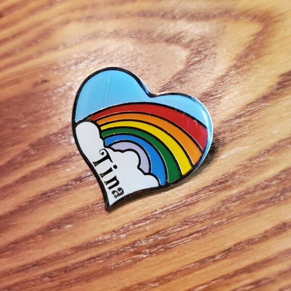 Vintage Lapel Pin - Rainbow Tina - Gem