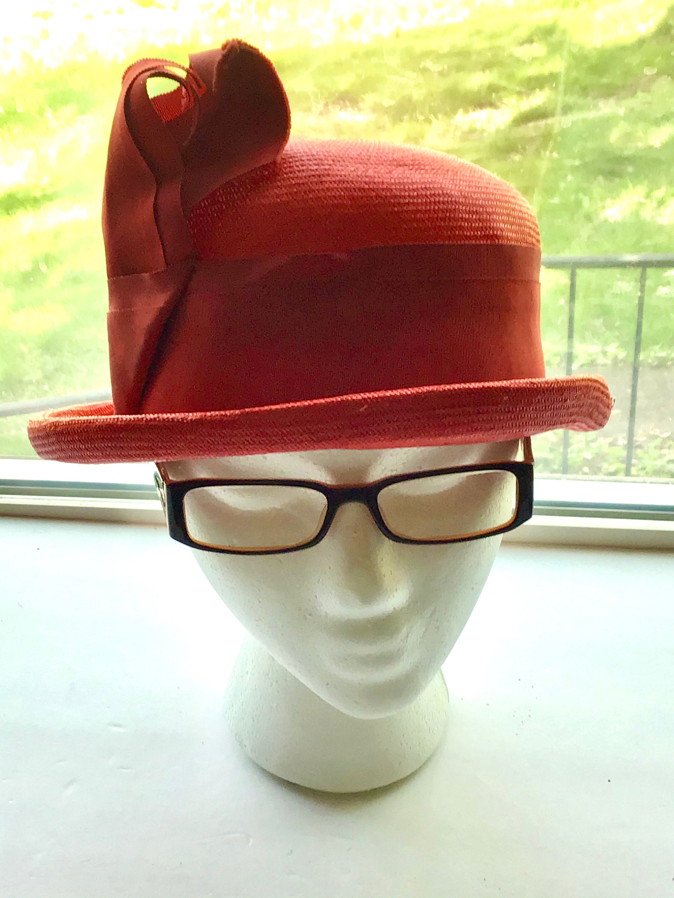 Hubert GIVENCHY Hat Vintage Paris Adaptation Red Ribbon Straw - Etsy