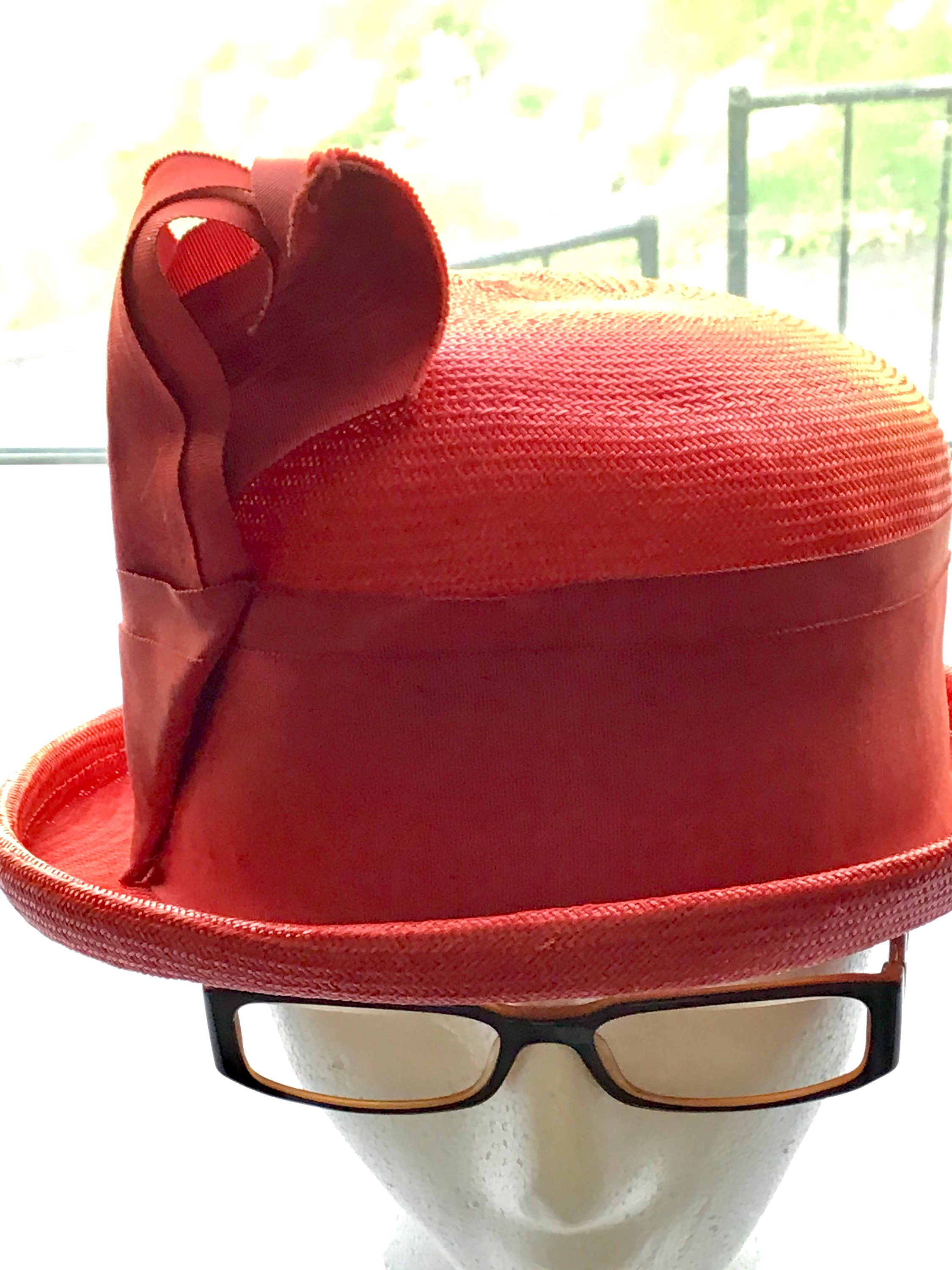Hubert GIVENCHY Hat Vintage Paris Adaptation Red Ribbon Straw - Etsy
