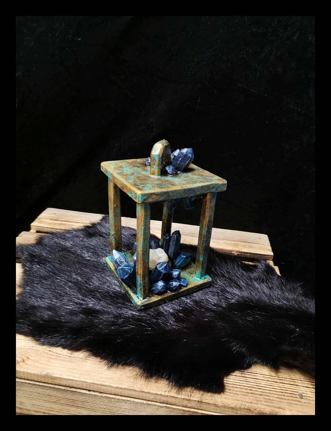 Unique LARP Prop Crystal Overgrown Lantern with LED - Etsy
