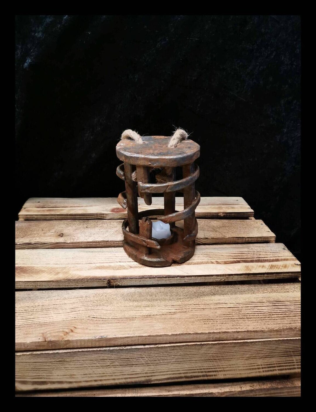 Unique LARP Prop Battered Pit Lantern with LED Lighting - Etsy