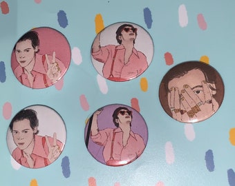 Harry Styles Pin Badge - Etsy UK