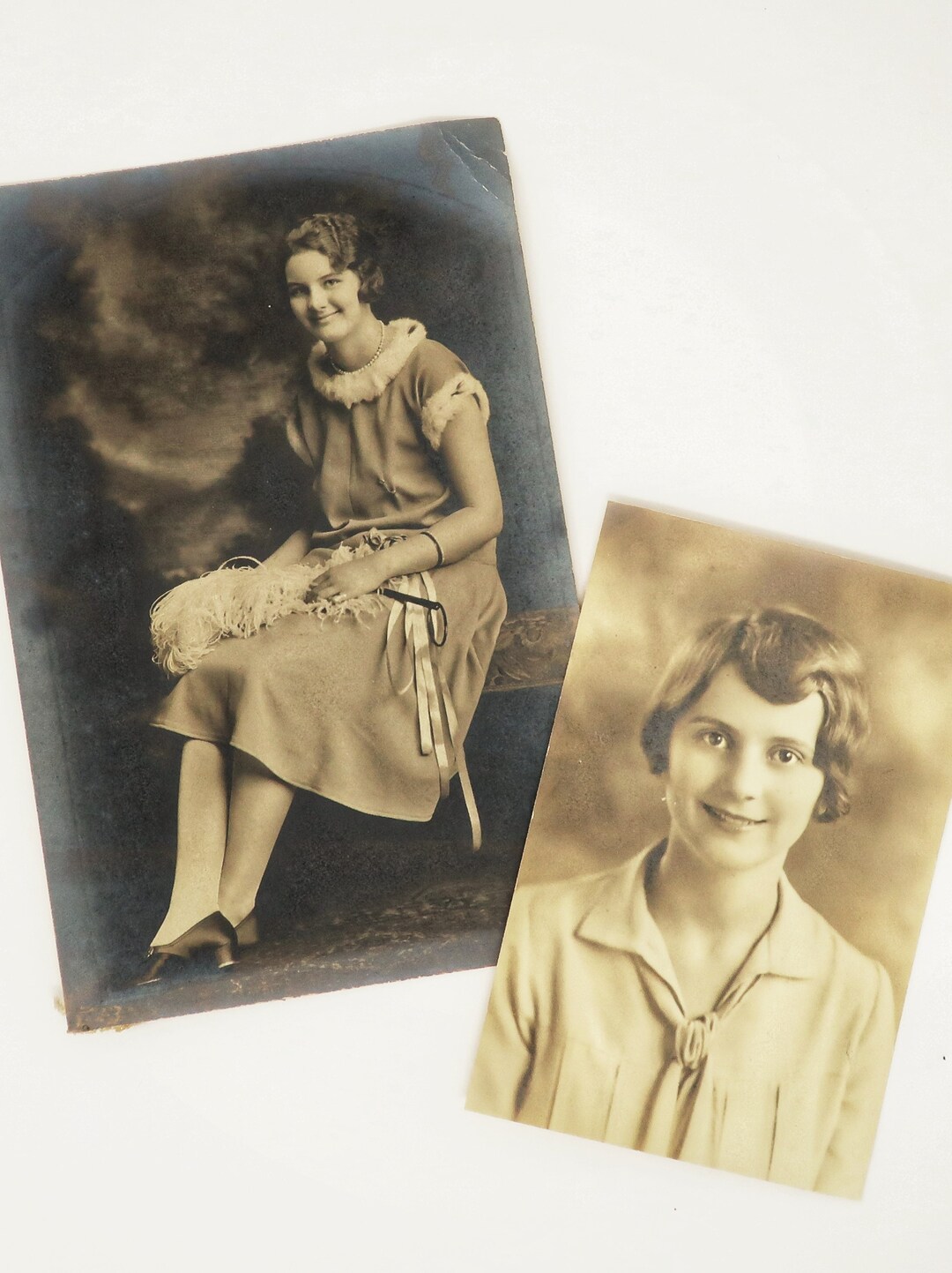 2 Vintage Photos 1, 1930's College Women, Authentic Sepia Photographs ...