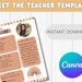 Meet the Teacher Editable Template, Instant Download, Back to School ...