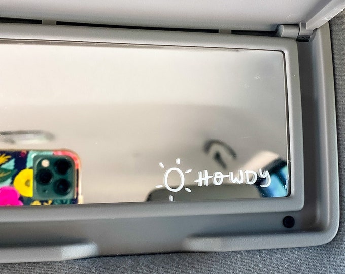 Howdy Car Sticker Cute Trendy Car Decal Mirror Car Sticker Cute Bumper ...