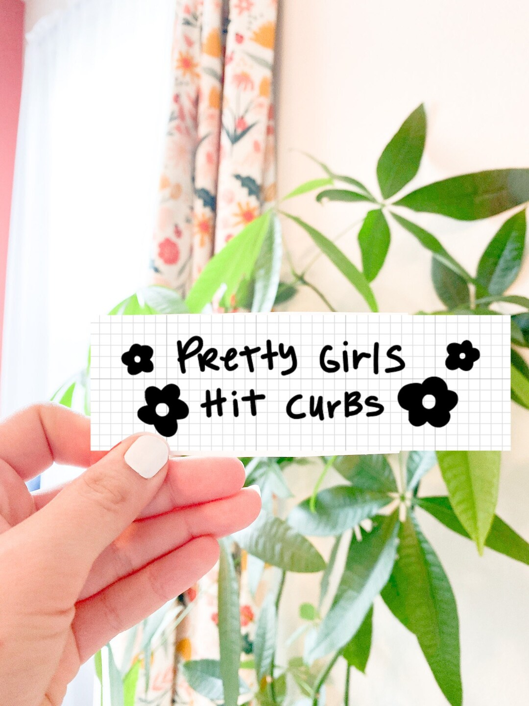 Pretty Girls Hit Curbs Sticker Trendy Car Decal Cute Car Decal Retro ...