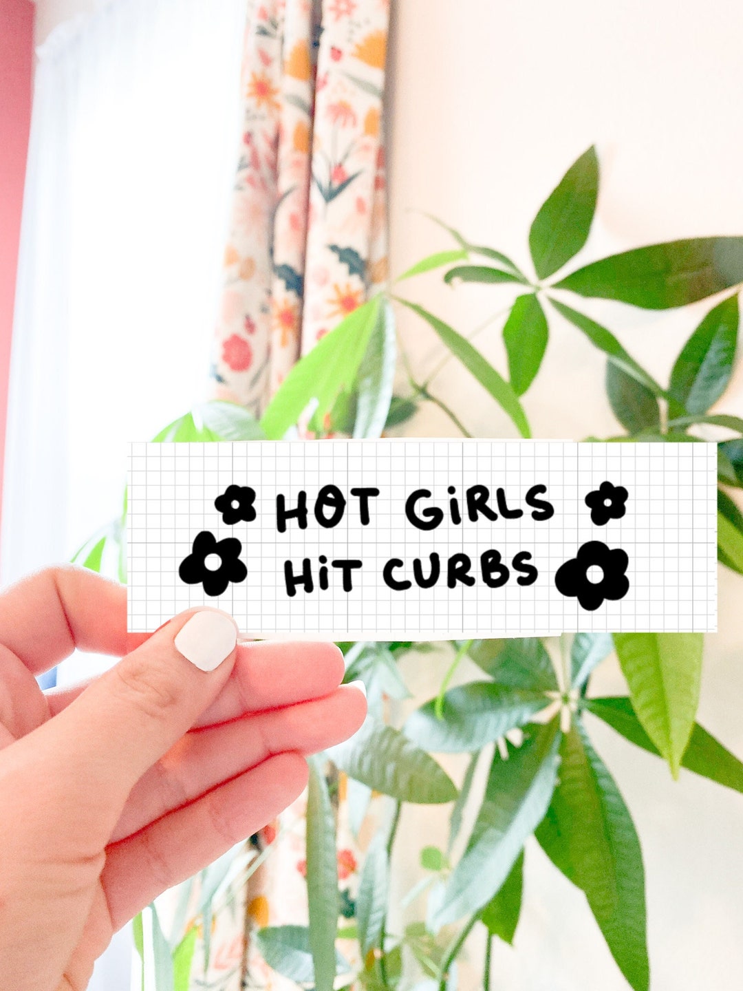 Hot Girls Hit Curbs Sticker Trendy Car Decal Cute Car Decal Retro ...