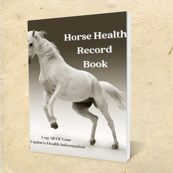 Horse Health Record Book - Etsy