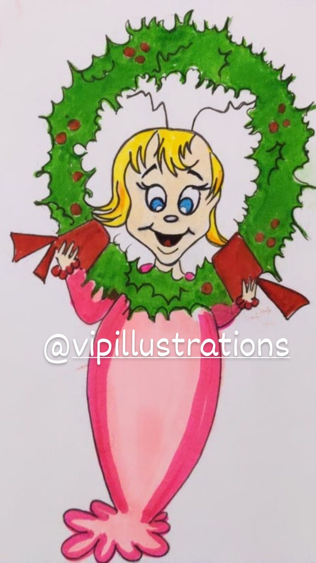 Christmas Cards, Cindy Lou Christmas Card, Grinch-themed Christmas Gift ...