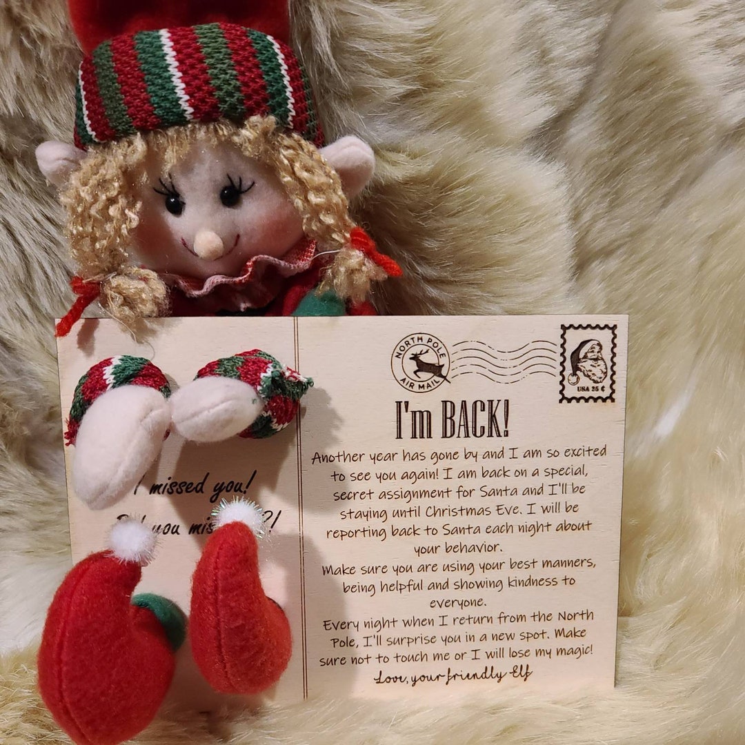 Welcome Elf Sign. Welcome Back Elf. I'm Back. Can Be Personalized. - Etsy