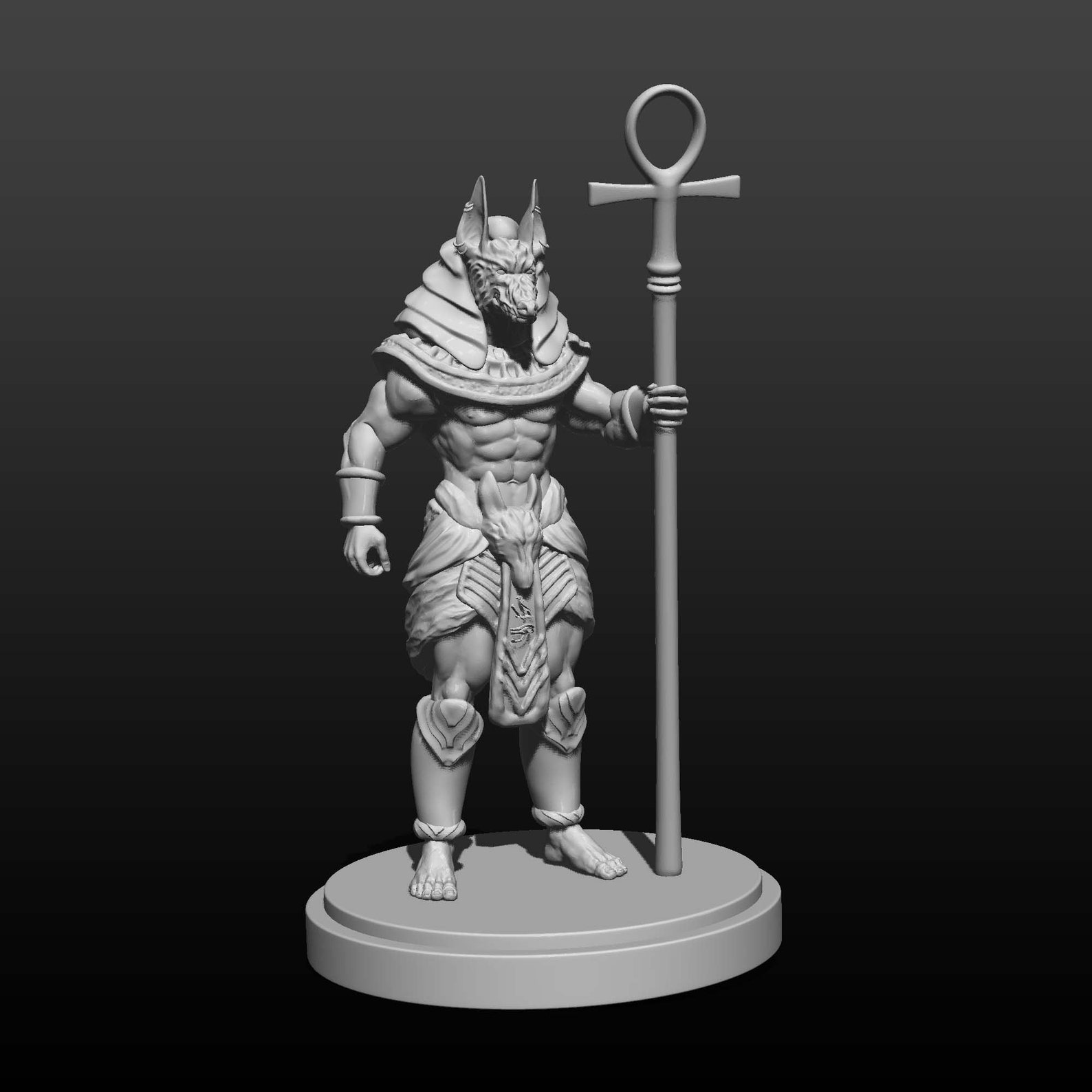 Anubis Miniatures Craze Sword Shield Ankh Staff DnD RPG | Etsy