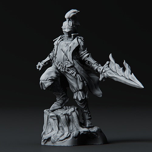 Dark Knight 3D Printed Tabletop RPG Mini - Etsy