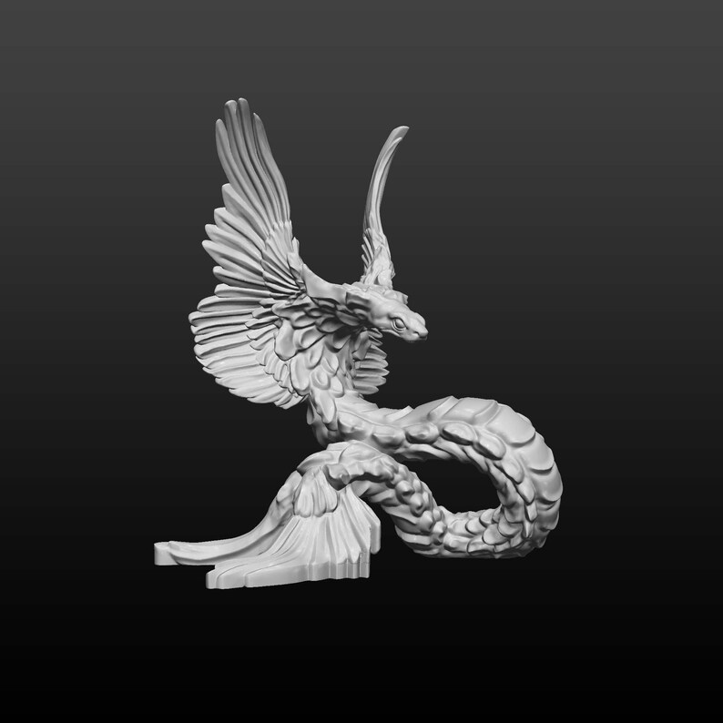 Couatl Winged Serpent Dungeons and Dragons DnD RPG Role | Etsy