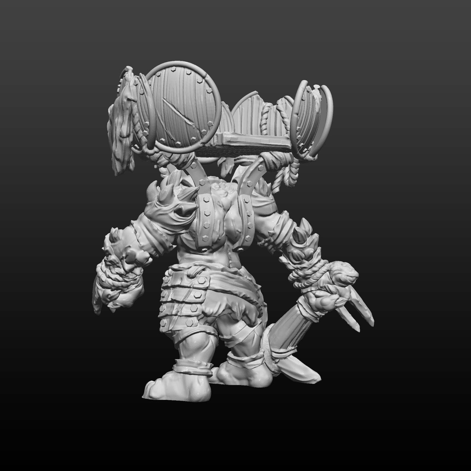 Armored Ogre With Carrying Basket Printed Obsession Dnd | Etsy