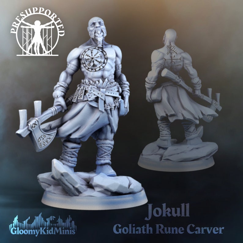 Jokull Goliath Rune Carver Gloomy Kid Minis Dnd RPG Role - Etsy