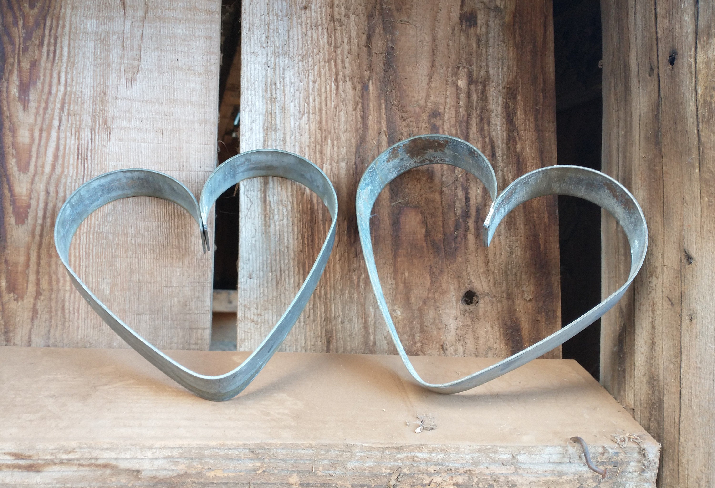 Wine Barrel Hoop Heart Pair Valentine's Gift Romantic - Etsy