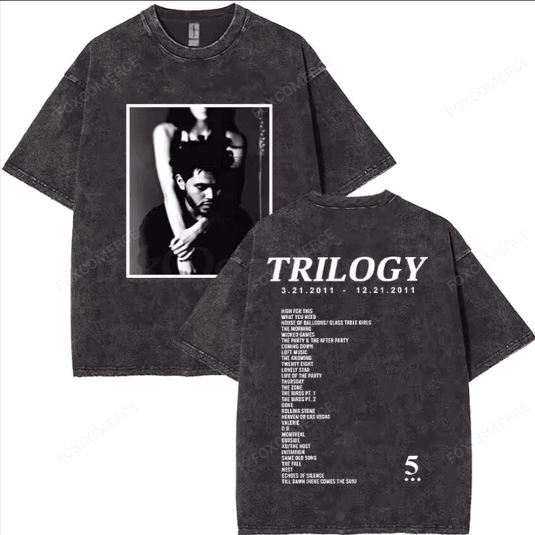 The Weeknd Trilogy Album T-shirt – Vintage Washed R&B Tee, Retro Street ...