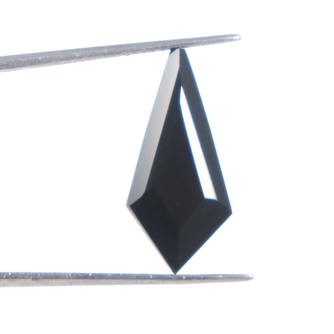 Black Onyx Gemstone - Faceted Kite Shape Gemstone, 20x10 MM, Long Kite ...