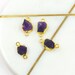 Amethyst Gold Electroplated Connector - Double Bail Gemstone Connector ...