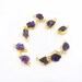 Amethyst Gold Electroplated Connector - Double Bail Gemstone Connector ...