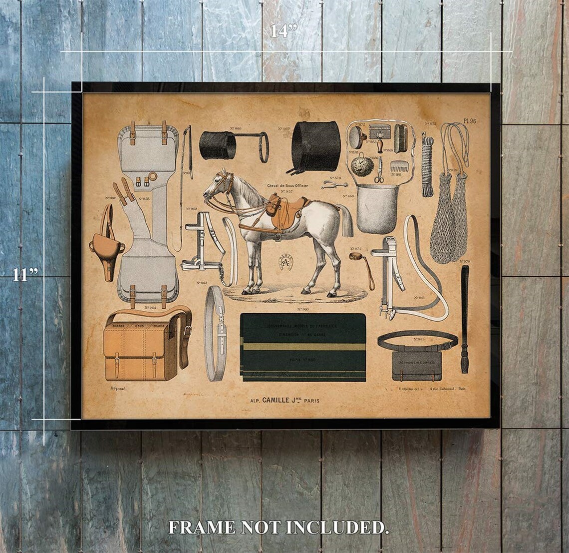 Equestrian Decor Antique Advertising Horse Equipment Horseback Riding ...