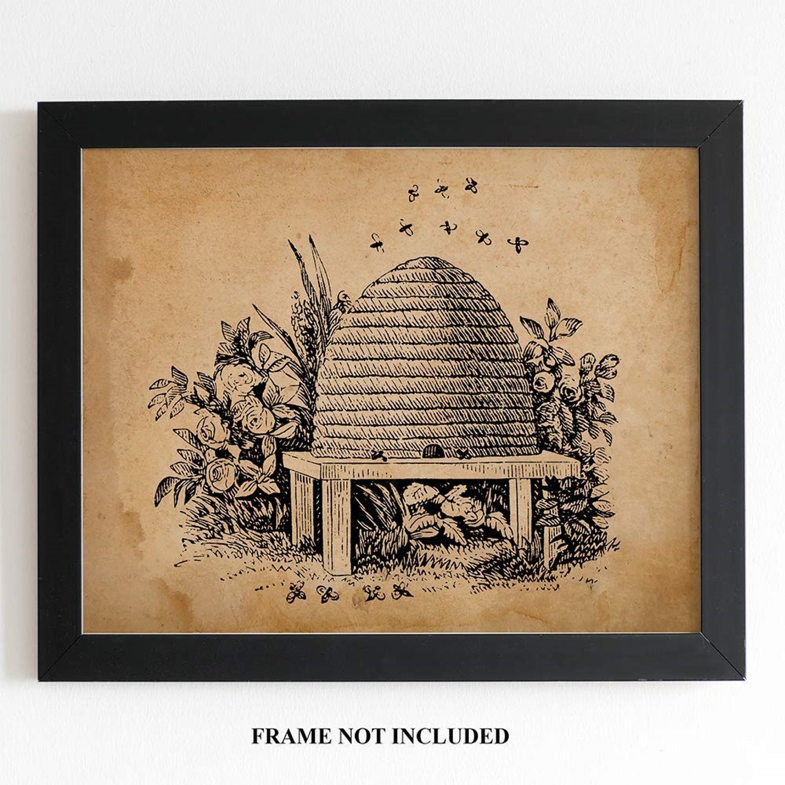 Vintage Beehive Beehive Art Beehive Print Apiary | Etsy