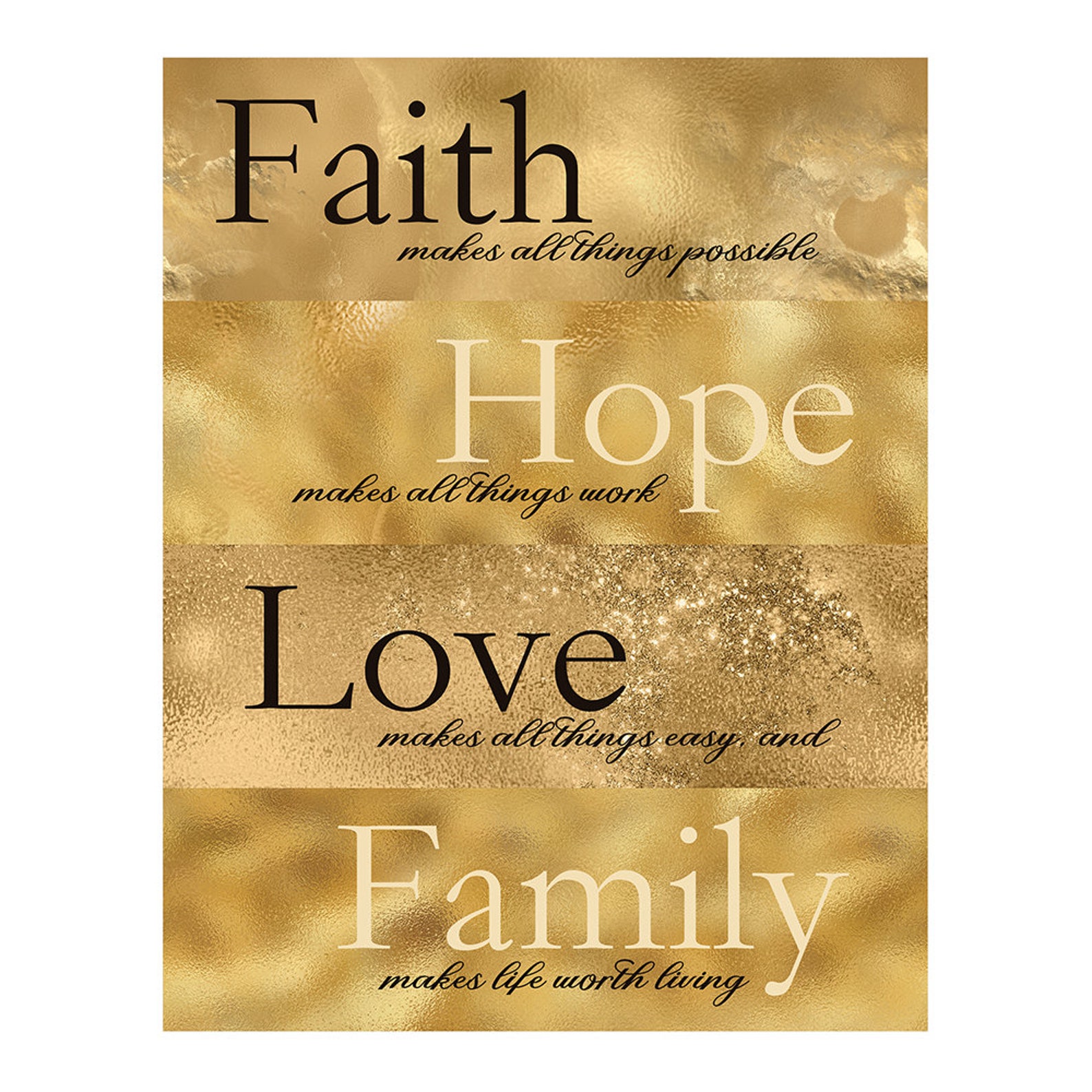 Faith Wall Art Hope Wall Art Love Family Wall Art - Etsy