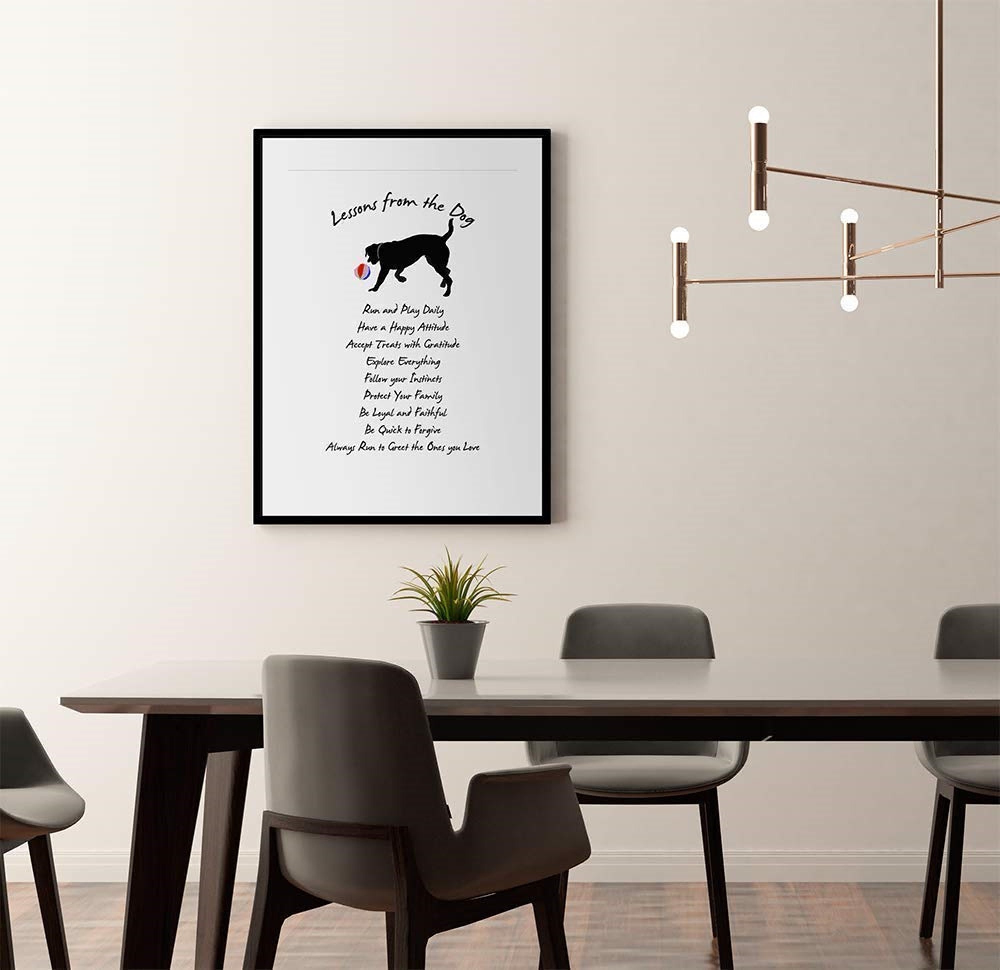 Lessons From A Dog dog Quote Print dog Sayings life Lessons - Etsy