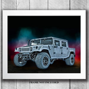 Humvee Poster Hummer EV Humvee Wall Art Hummer Canvas Print Humvee ...