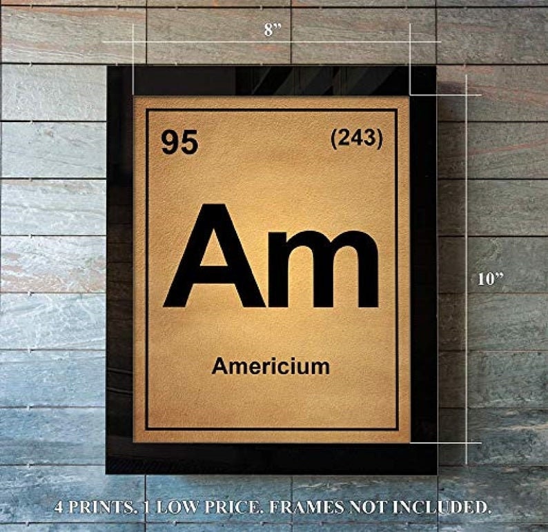 America Periodic Print Element Word Art Periodic Table - Etsy